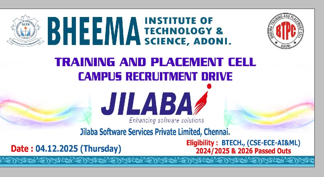 BHEEMA INSTITUTE OF TECHNOLOGY AND SCIENCE – Bheema College Updates